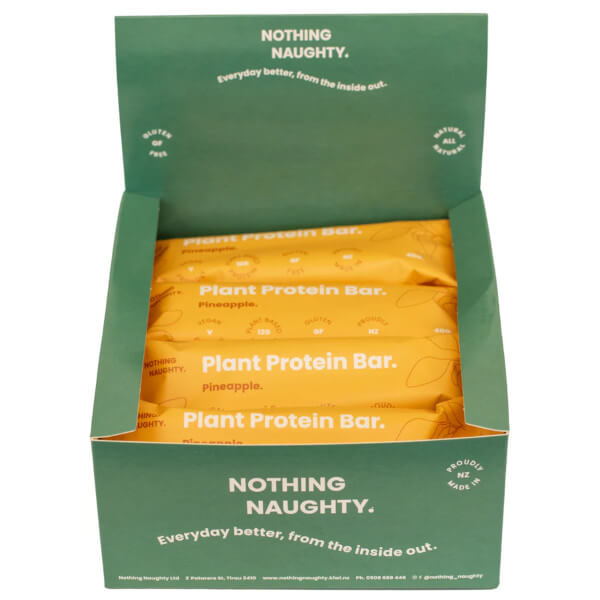 Nothing Naughty Plant Protein Bars 40g x12 | Vitamins NZ, Vitamins, Minerals and Health products
