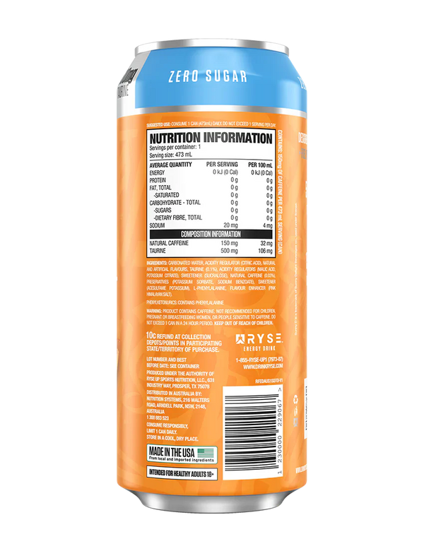 RYSE Fuel Energy Drink | Vitamins NZ, Vitamins, Minerals and Health ...