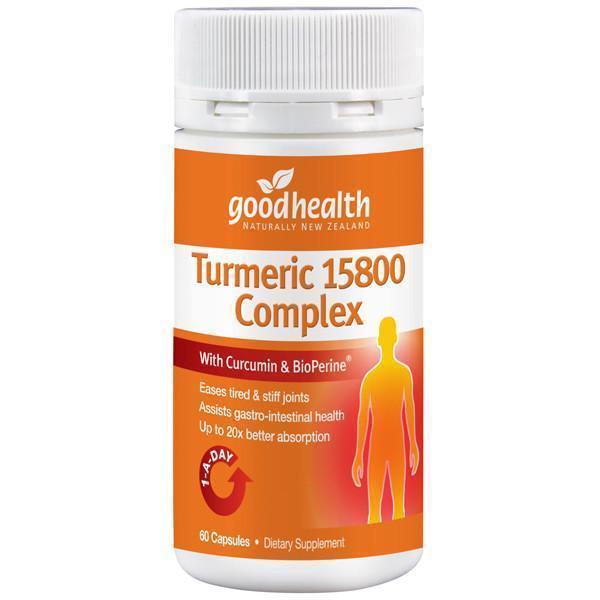 Good Health Turmeric 15800 Complex 60 Capsules | Vitamins NZ, Vitamins ...